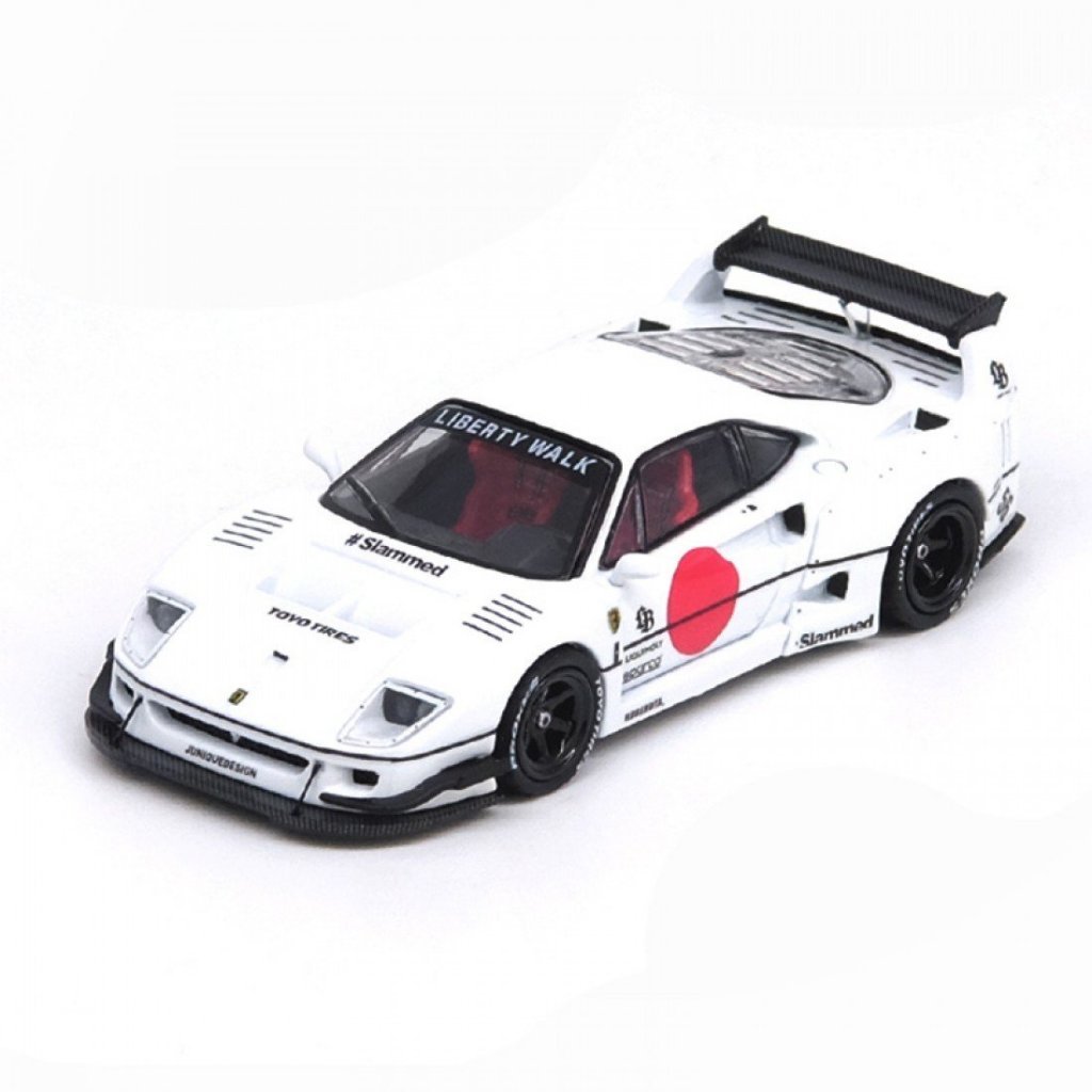Inno64 LBWK Ferrari F40 Tokyo Auto Salon 2023 White Red Liberty Walk LB ...