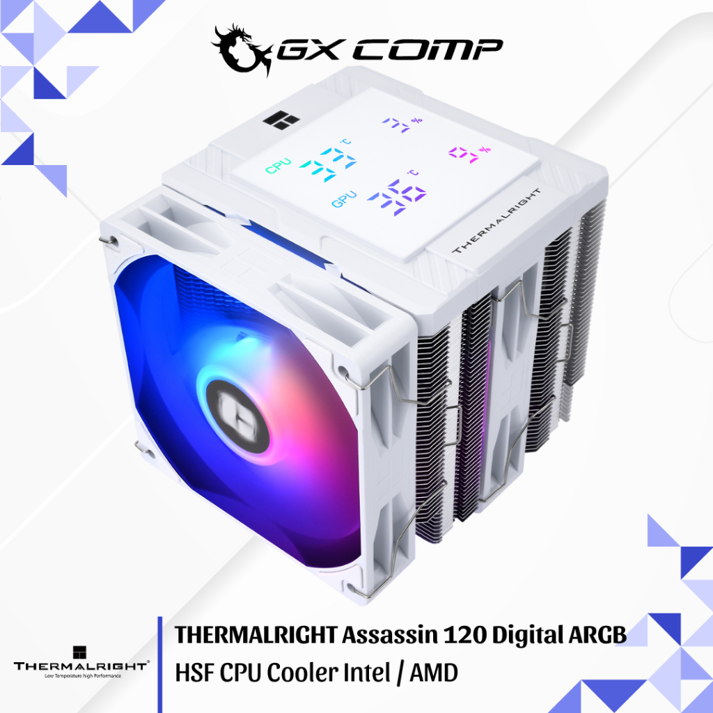 Thermalright Peerless Assassin 120 Digital ARGB White 120mm 6 heatpipes ...