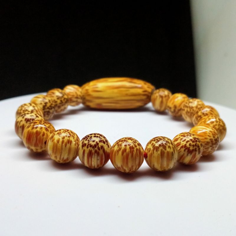MERAH KAYU Red liwung wood bracelet pendant combination 10 mm | Shopee ...