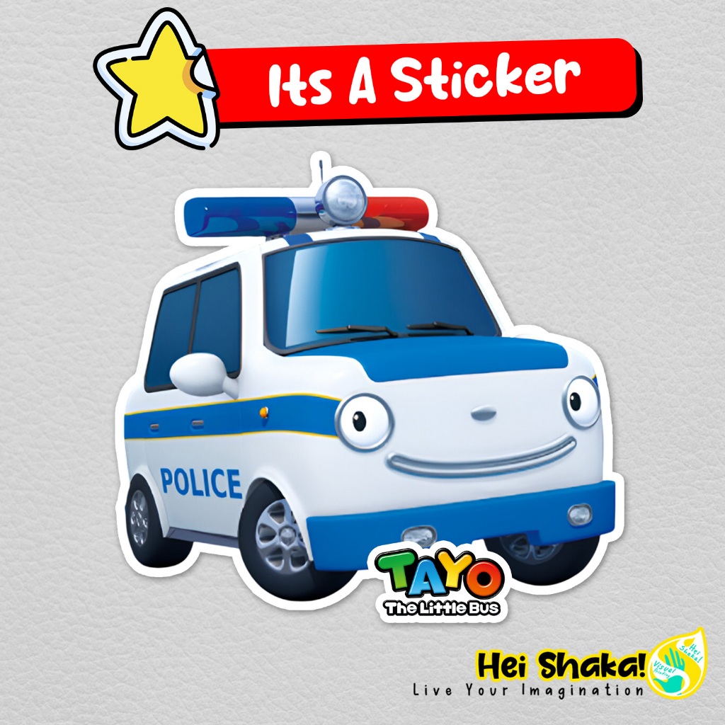 Pat The Police Car Sticker Tayo The Little Bus Sticker Korean Cute ...