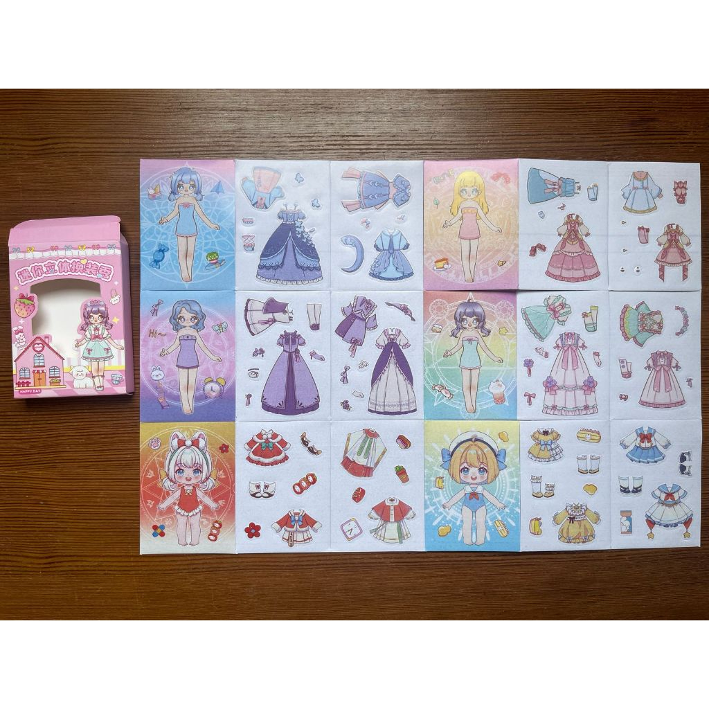 BP Sticker Change Clothes Dress Up Sticker DIY Girl Sticker Book (18 ...