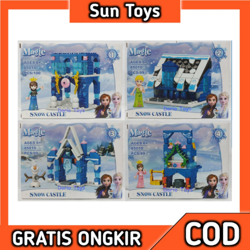 Frozen Magic Snow Castle - Elsa & Anna Snow Castle Block Toy - Royal ...