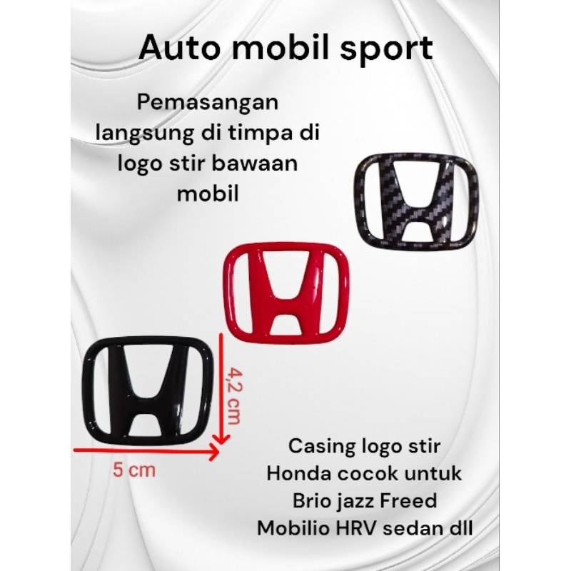 HITAM MERAH HONDA BRIO JAZZ MOBILIO HRV SEDAN CARBON RED BLACK STIR ...