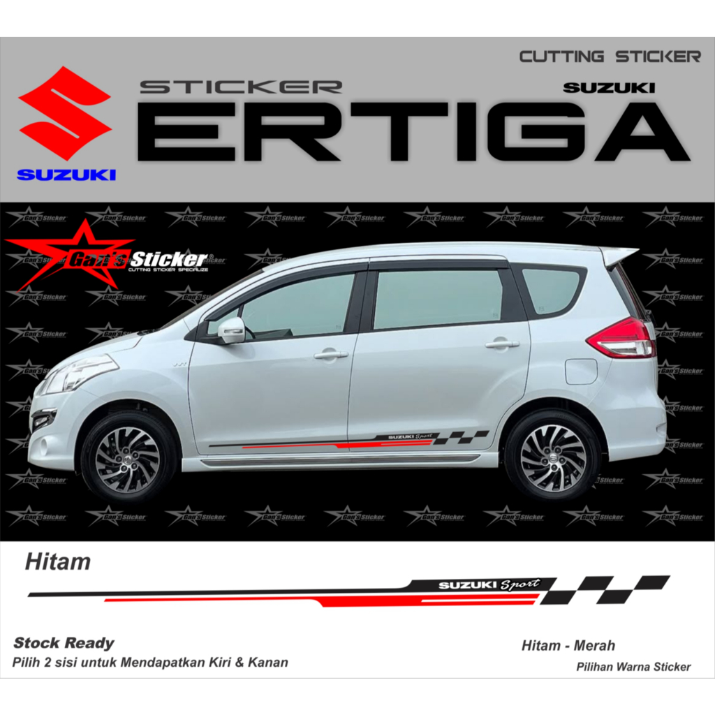 MERAH HITAM Black and Red Suzuki Ertiga Sticker | Shopee Malaysia