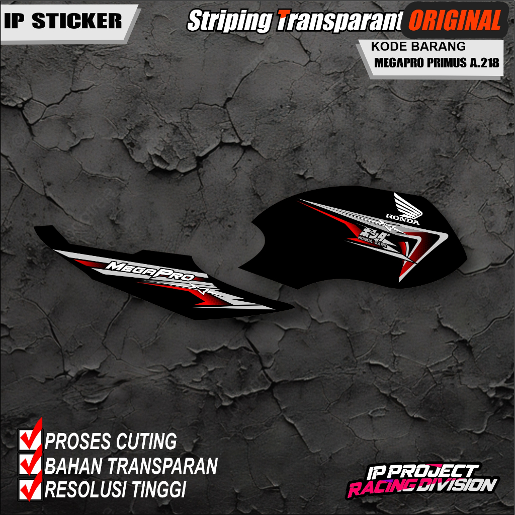 ORIGINAL STRIPING FOR HONDA MEGAPRO PRIMUS 2000 - 2009 HOLOGRAM AND ...