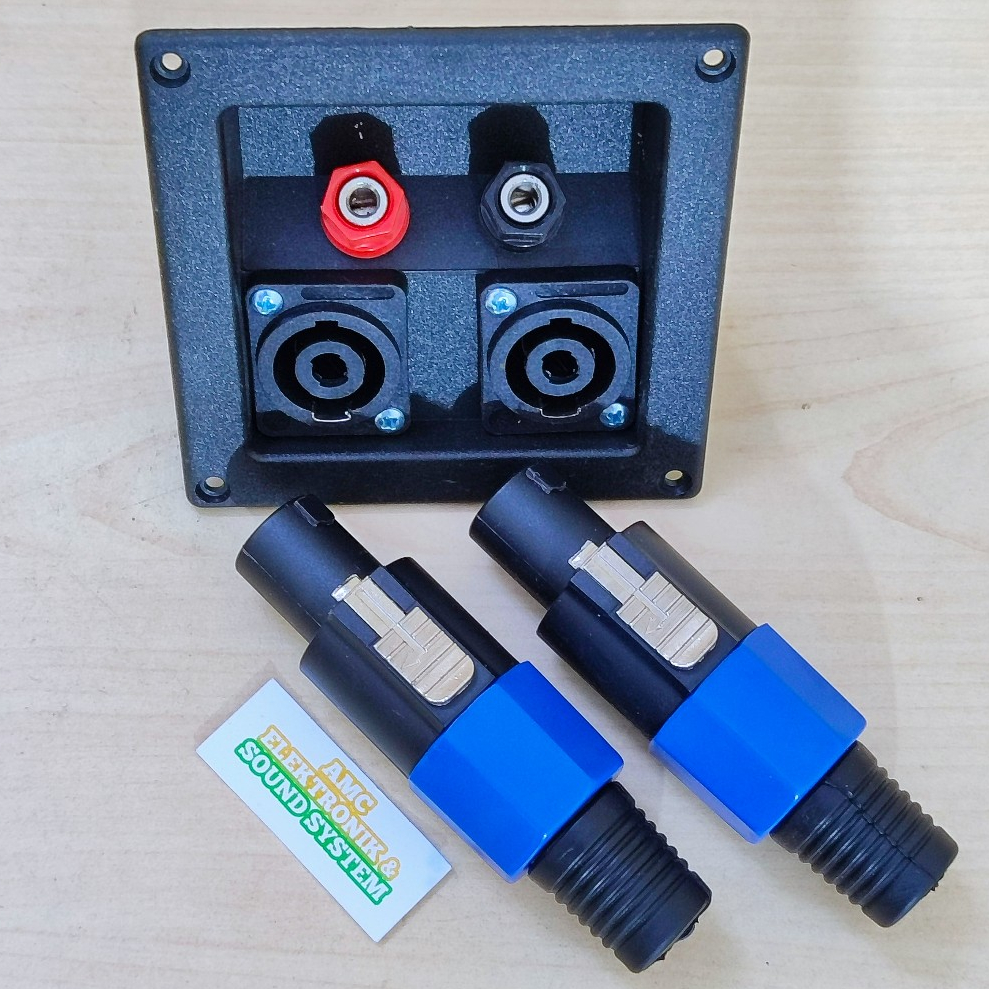 Black PVC Speaker Terminal Box Package Plus 2 Speakon Jacks | Shopee ...