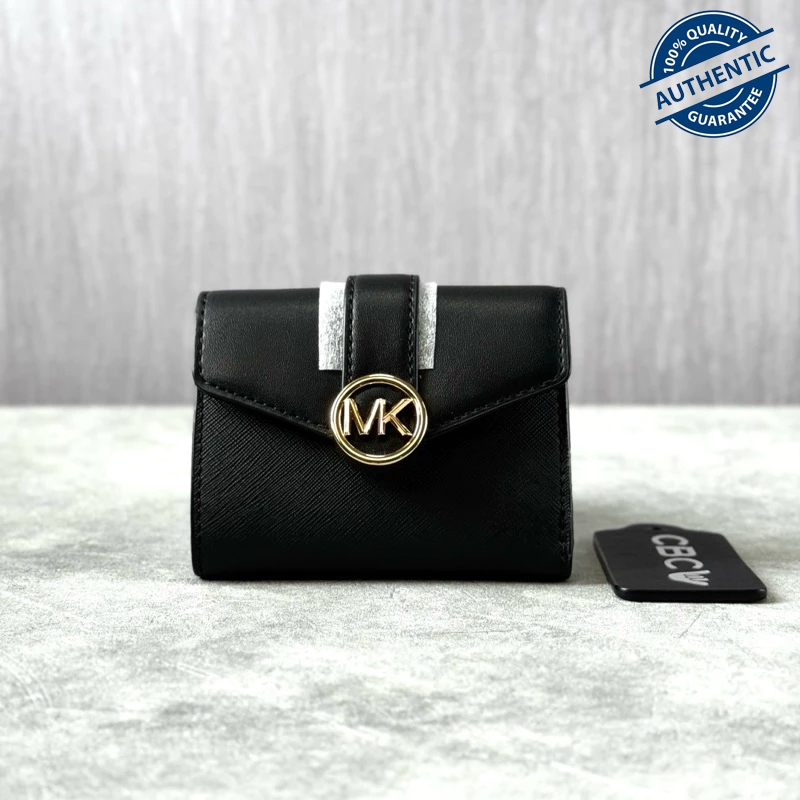 MK Carmen Medium Bifold Wallet Black Wallet | Shopee Malaysia