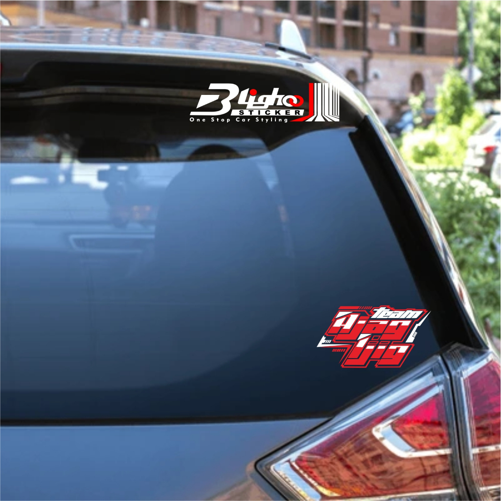 Blighoo - Custom Car Window Stickers TEAM AJAGA IJIG Cutting Stickers ...