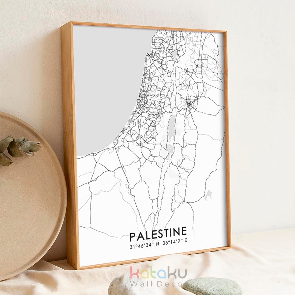 HIASAN DINDING City Map Art Palestine Poster Palestine Map Contemporary ...