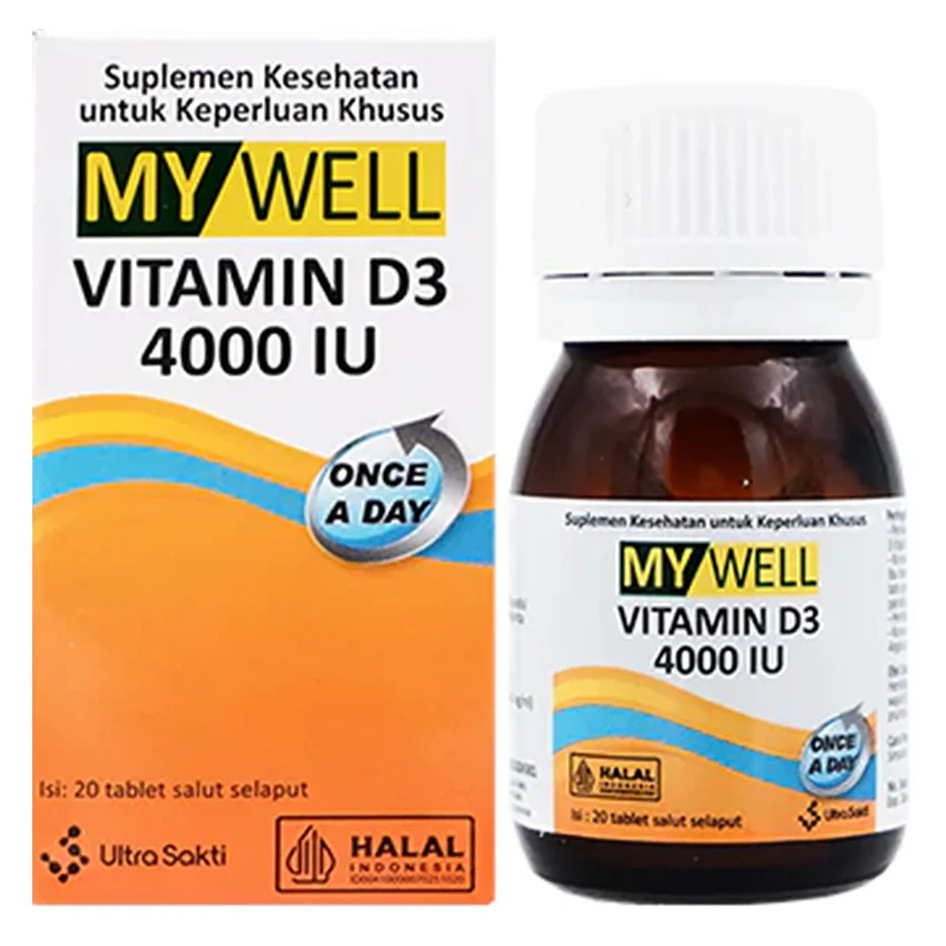 My Well Vitamin D3 4000 IU Once A DAY Membrane-Coatedtablet My Well ...