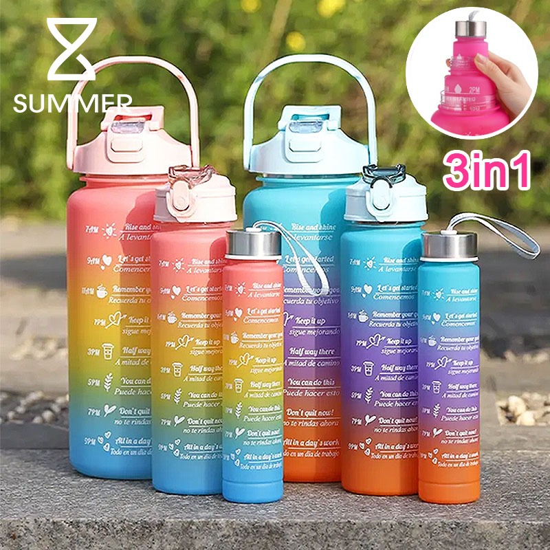 3in1 Tumbler Gradation Drinking Bottle Viral Drinking Bottle (2000 mL ...