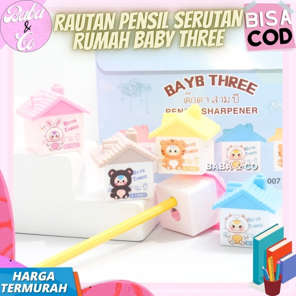 BABY THREE PENCIL SHARPENING CUTE HOUSE 2 HOLE BABY THREE UNIQUE HOUSE ...