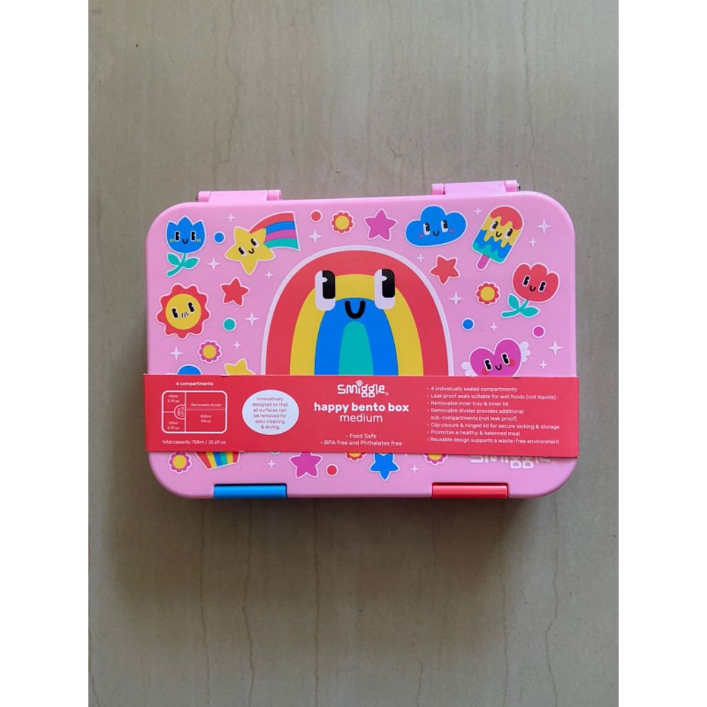 Smiggle happy bento box original singapore 758ml | Shopee Malaysia