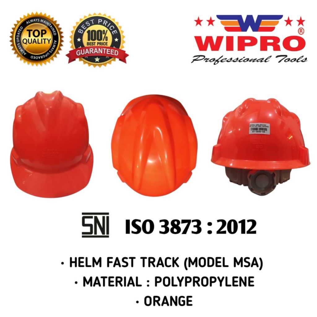 SNI Fastrack Project Safety Helmet Orange Color FASTRACK ORANGE WIPRO ...