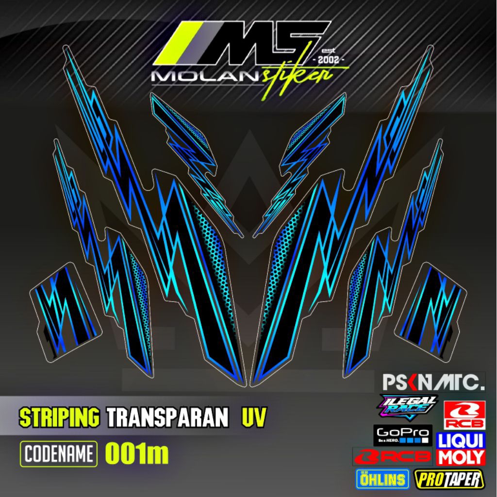 Decal Stricker Striping Transparent Uv Variation Honda Supra Gtr 150 ...