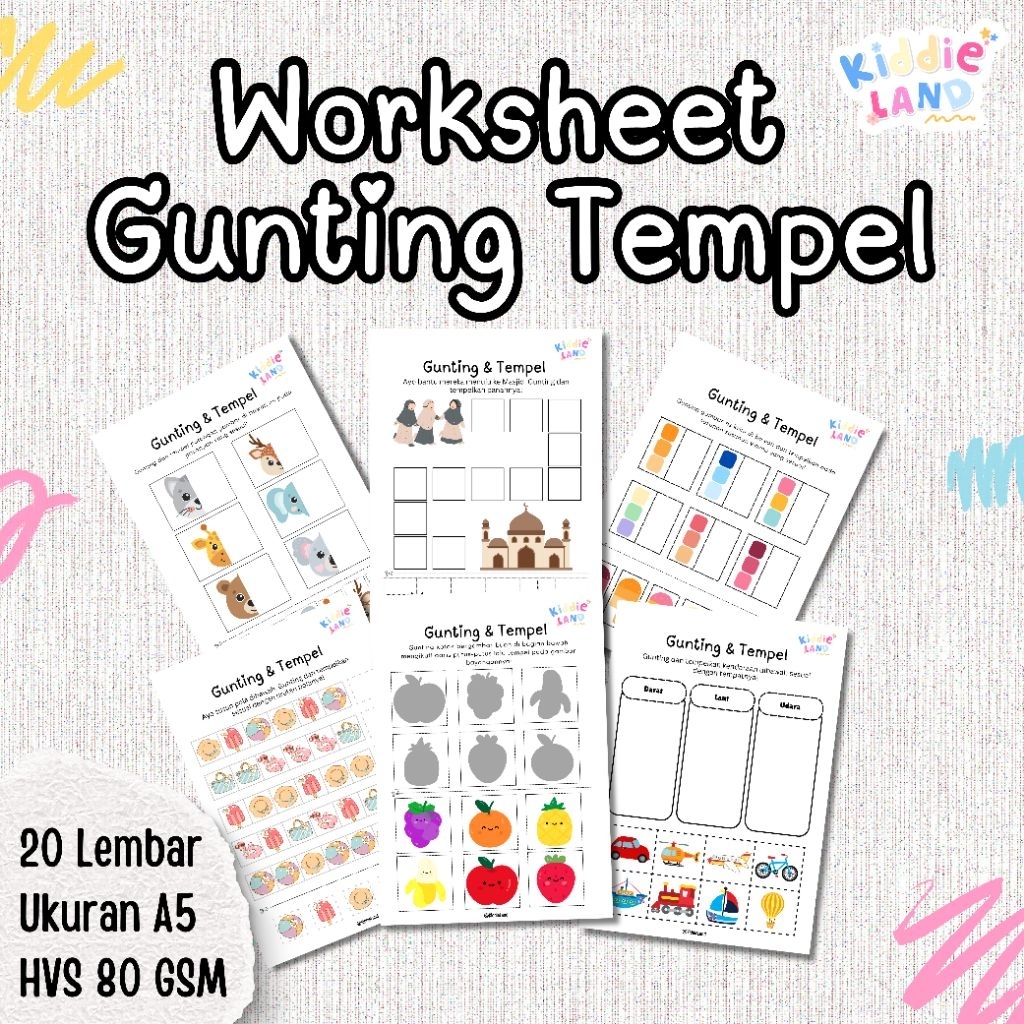 KIDDIE LAND Worksheet scissors and paste educational activities to ...