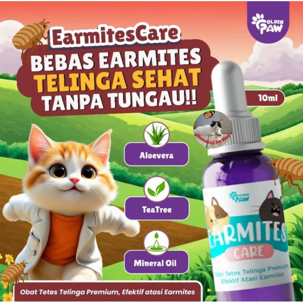 Earmites Golden Paw. Earmites care cat ear mite drops. Anti Earmites ...
