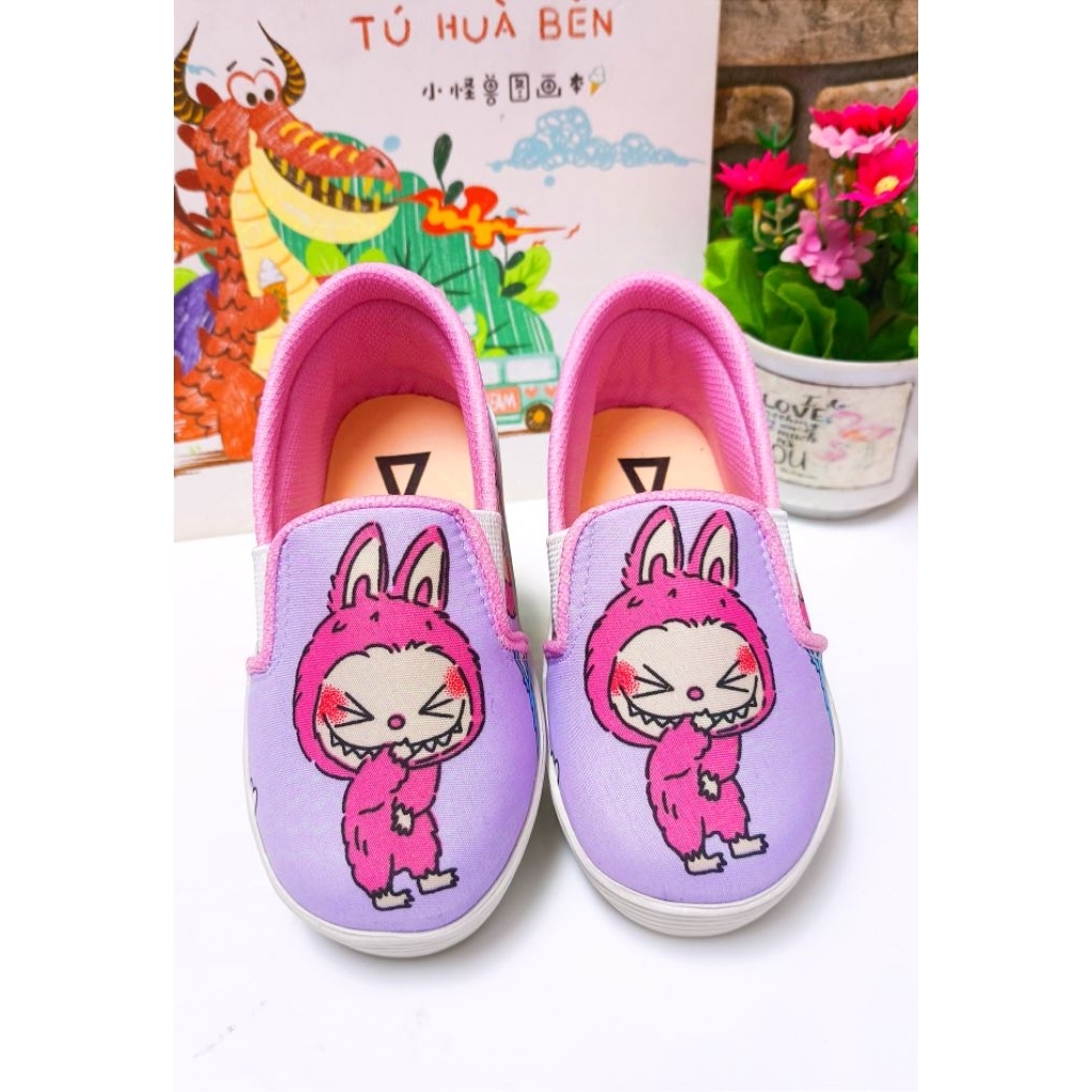 UNGU Cute Purple Labubu Character Girls' Shoes 1 - 7 years old | Shopee ...