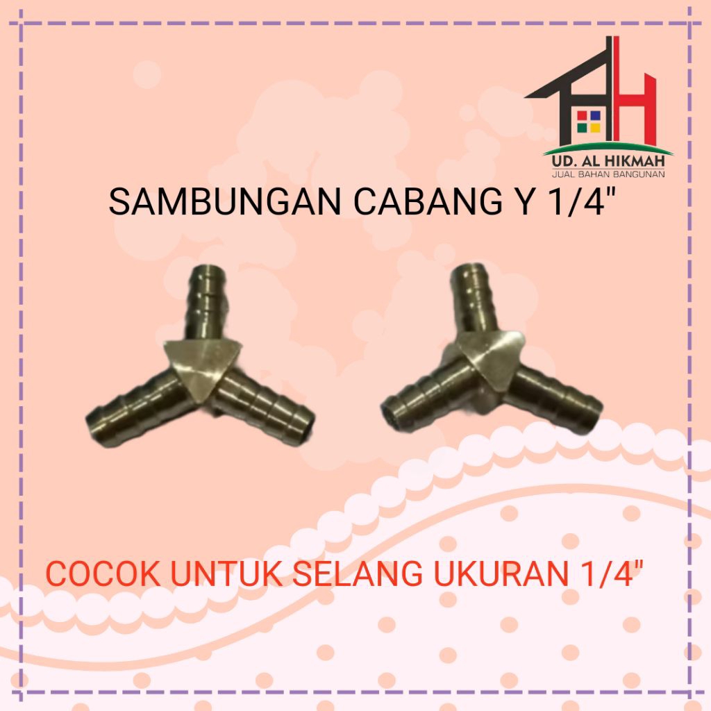 Brass Y Model Hose Connection for 1/4" Hose - NEPEL Y BRANCH 3 | Shopee ...
