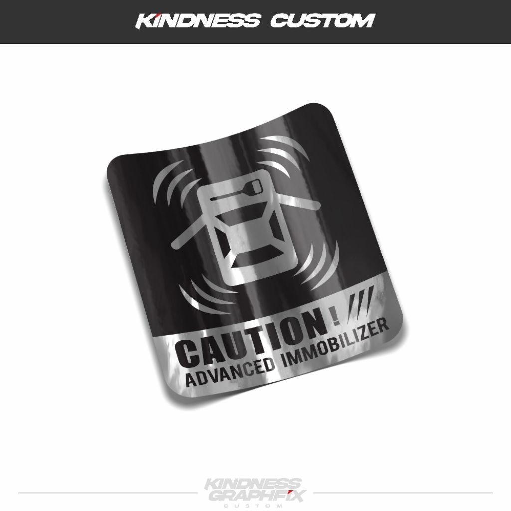 Advanced immobilizer glass sticker (sticker from inside glass/MIROR ...