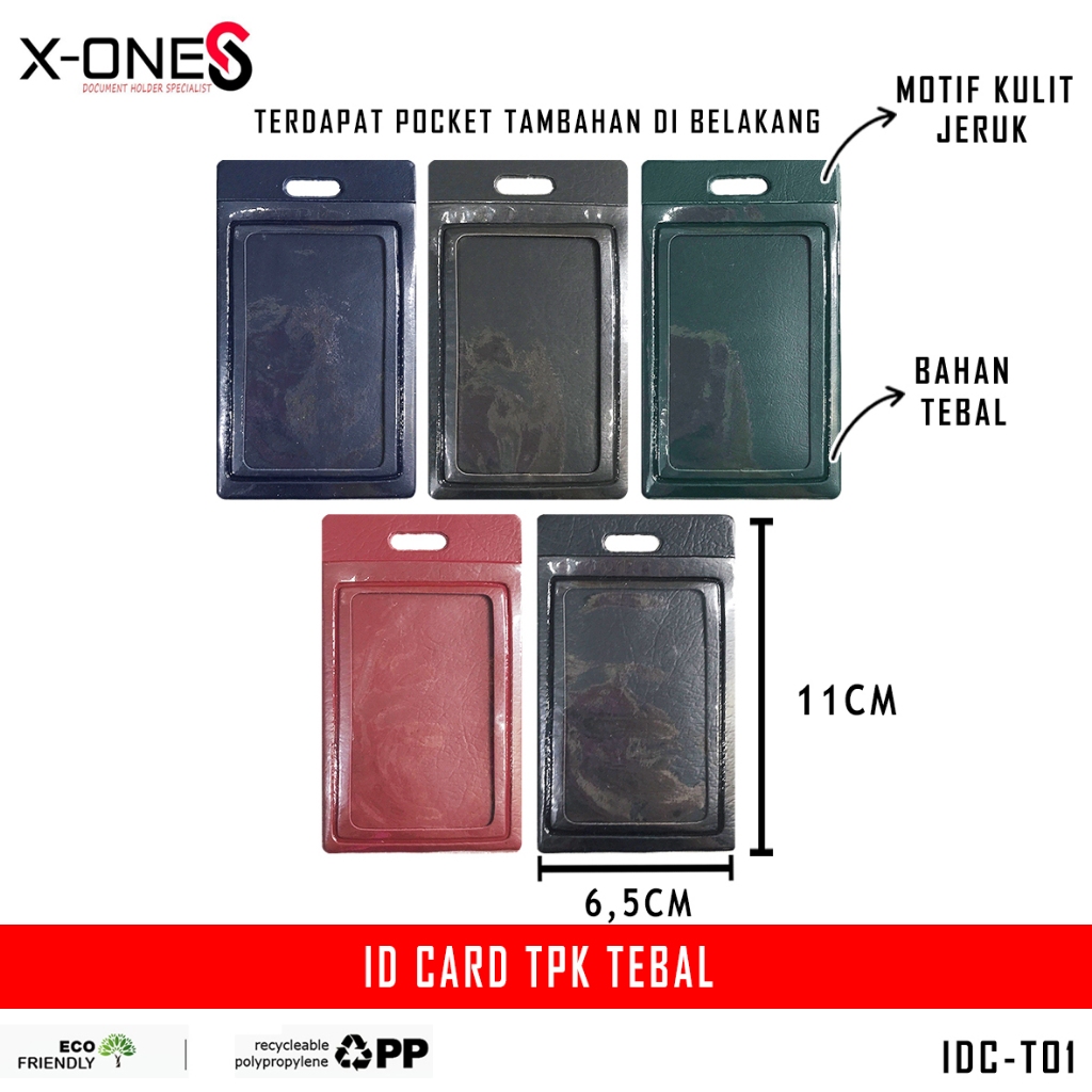 X-ONE THICK QUALITY DOUBLE POCKET PVC LEATHER ID CARD IDC-T01/ (SINGLE ...