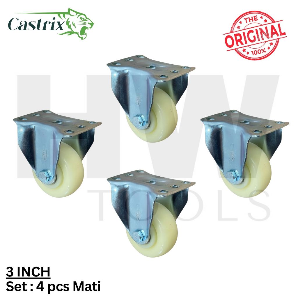 Nylon Wheels Trolley Steling Showcase Shelf Set 4 pcs Dead 3" Nylon ...