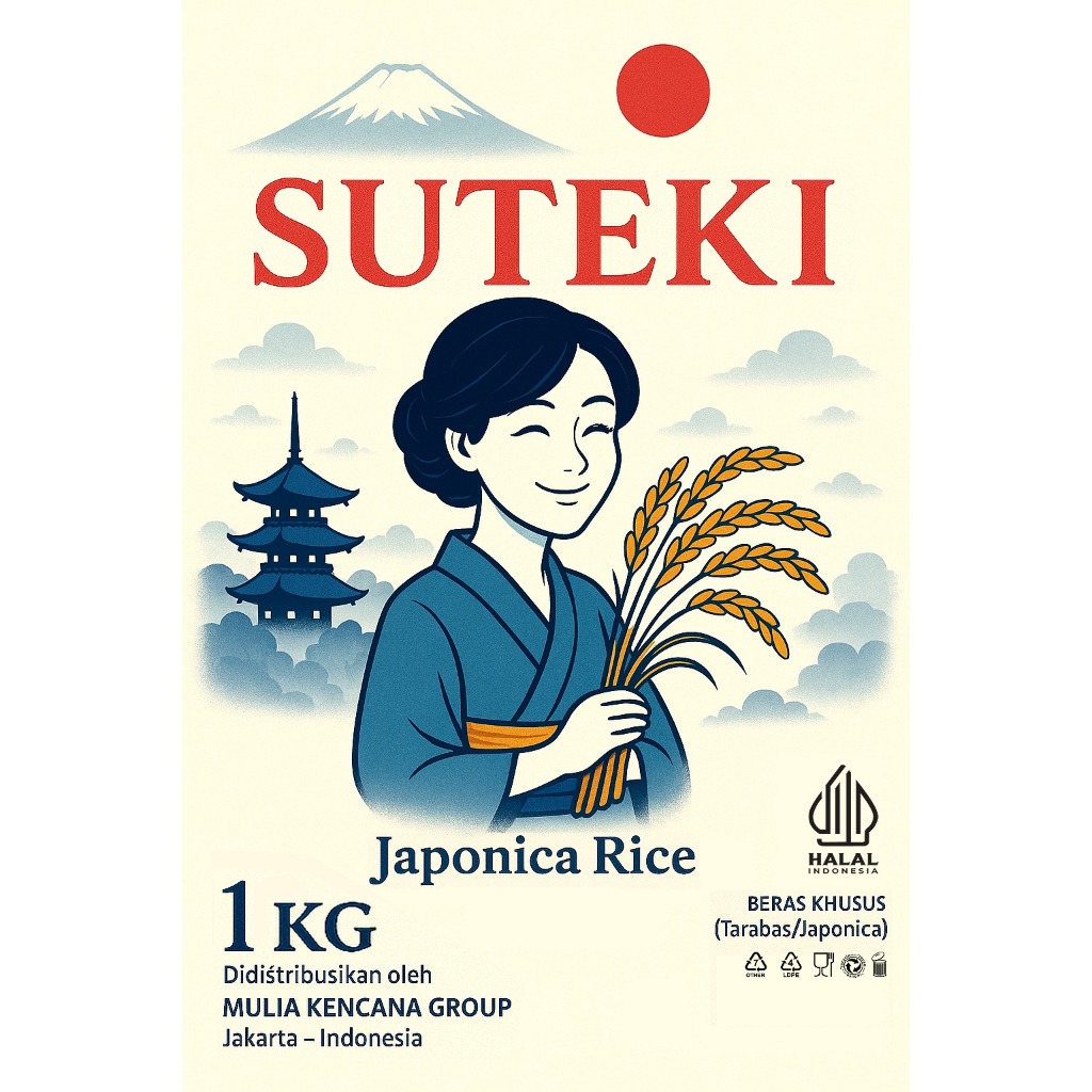 SUTEKI RICE JAPONICA RICE 1 KG/ SUTEKI JAPANESE RICE 1 KG HALAL/SUSHI ...