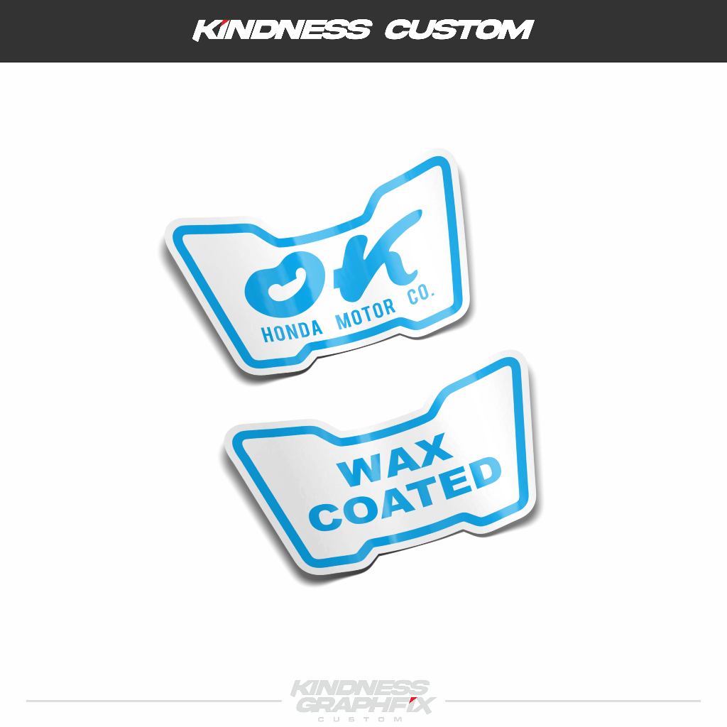 Ok Honda glass sticker wax coated/ stick from inside car sticker ...