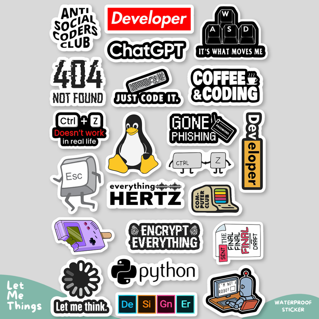 Aesthetic coding programmer sticker || Tumblr helmet sticker laptop ...