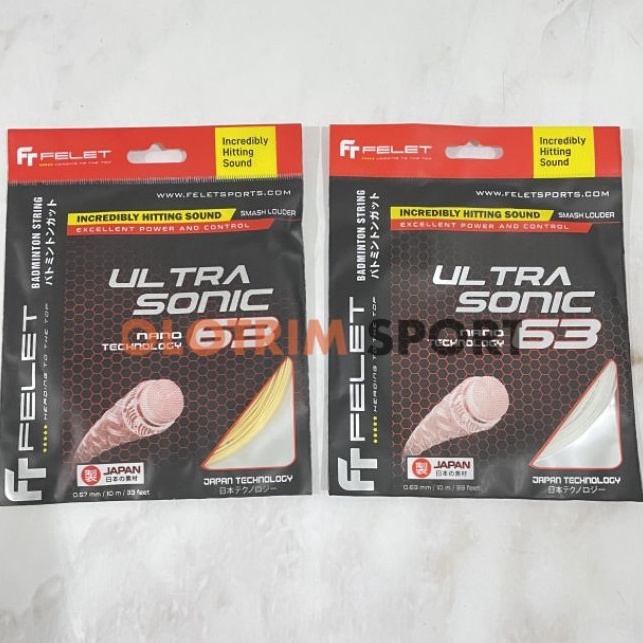 Original FELET ULTRASONIC 63 Ultra Sonic Badminton Strings | Shopee Malaysia