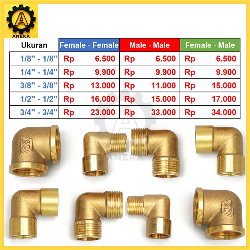 Brass Double Elbow Nepel / Double Nepel Connection Connector 1/8, 1/4 ...
