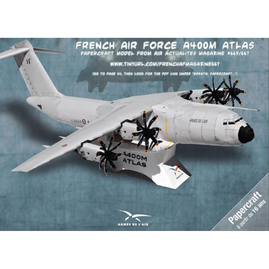 Airbus Atlas A400M Airplane papercraft pattern sheet (3OP-A21) | Shopee ...