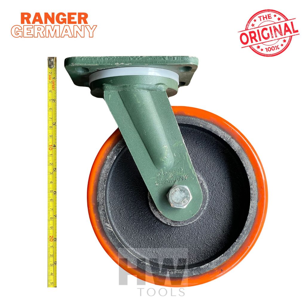 Pu HD Iron Caster Wheel 8" Life Super Heavy Duty Castor Wheel Cast Iron ...