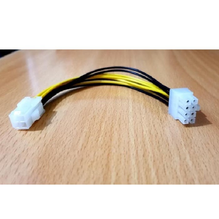 ATX CABLE 4 PIN FEMALE TO 8 PIN MALE POWER MOBO | Shopee Malaysia