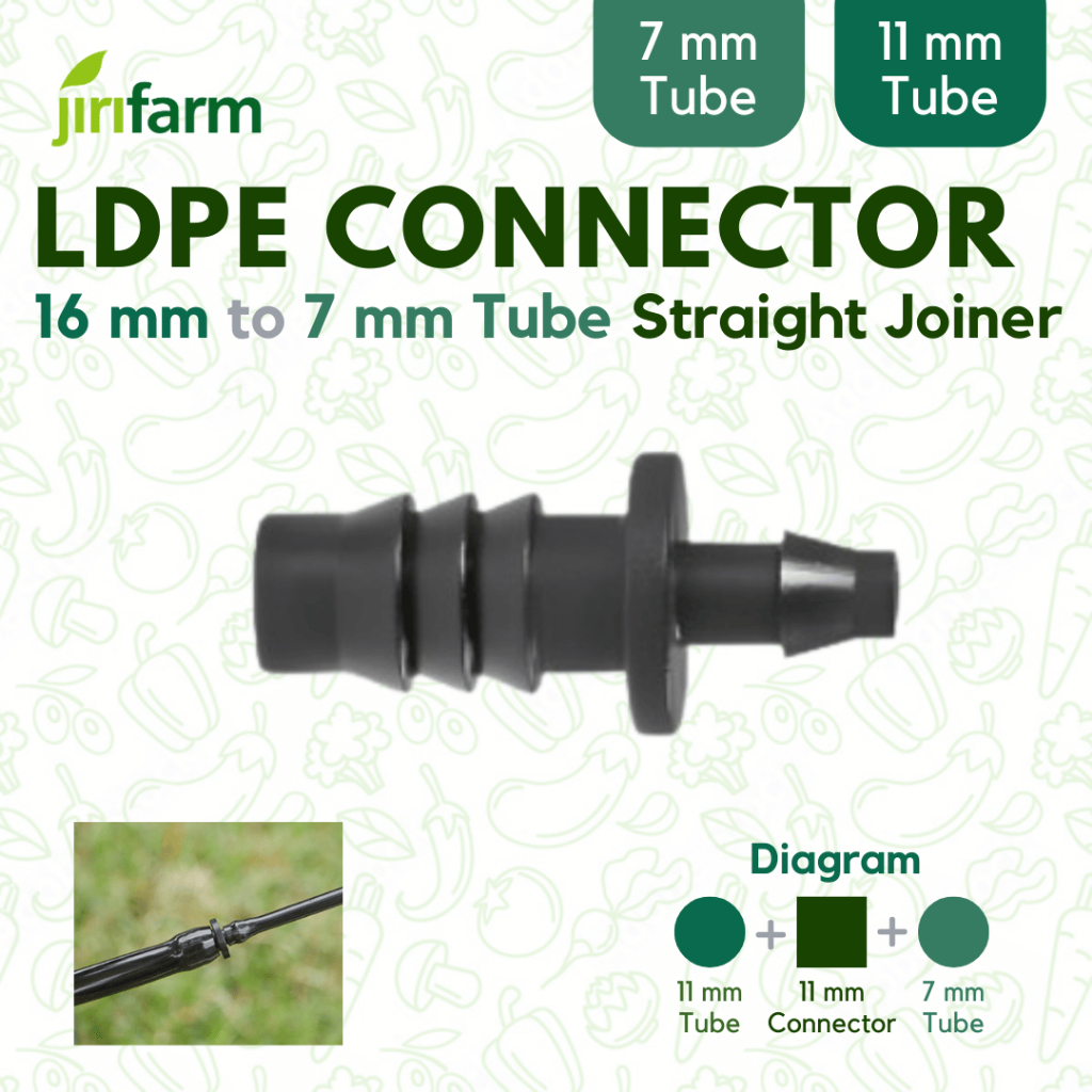 Jirifarm - Barb Connector 11 mm to 7 mm - Straight Join | 11mm 7mm ...