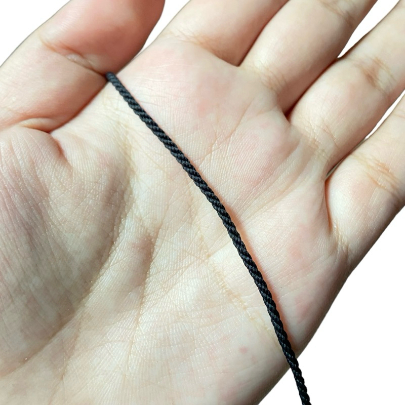 PUTIH HITAM Black AND WHITE Threaded Rope, 1 meter long, 1mm 2mm 3mm ...