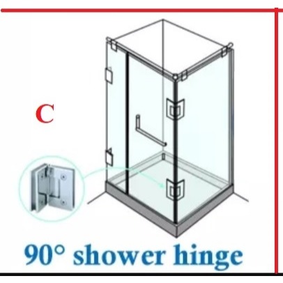 SIKU Glass Door Hinge Shower Hinge Elbow 90 Degree Hinge Corner 90 ...