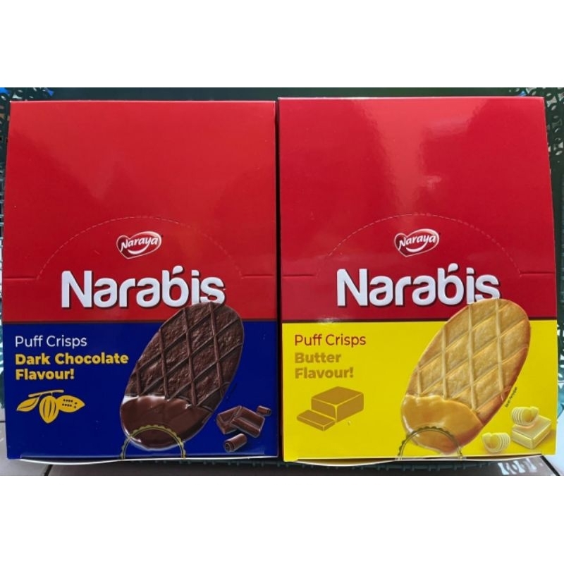 Narabis Puff Crisp 1 pack contains 20 pcs Naraya Narabis Dark Chocolate ...