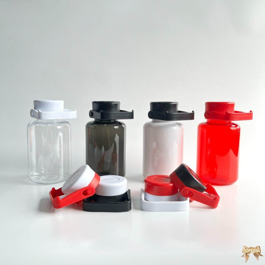 HITAM PUTIH MERAH 1000ml Bubbly Bottle Plain 1L Drinking Water Tumbler ...