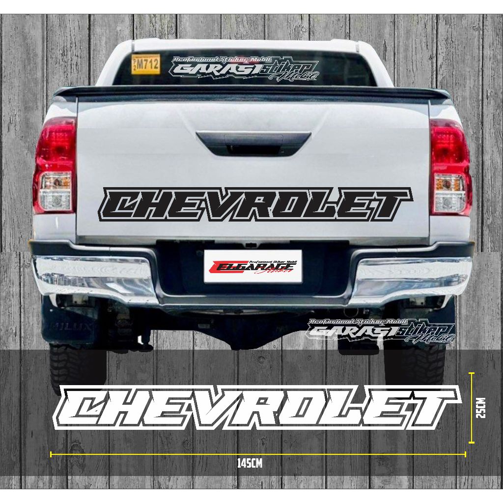Chevrolet car rear bed sticker, chevrolet car bed sticker, chevrolet ...