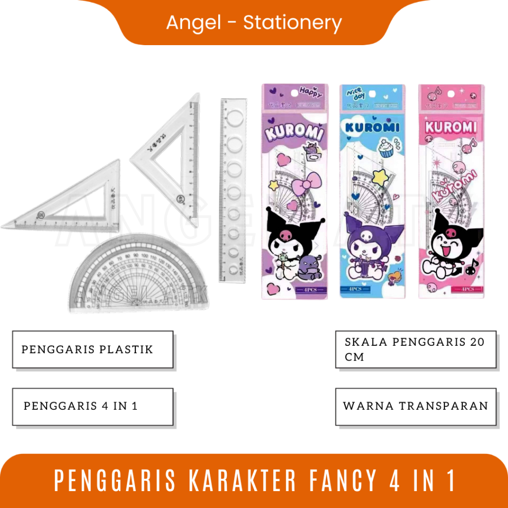 Fancy Character Ruler / Plastic Ruler / Cute Motif Ruler / Triangle ...