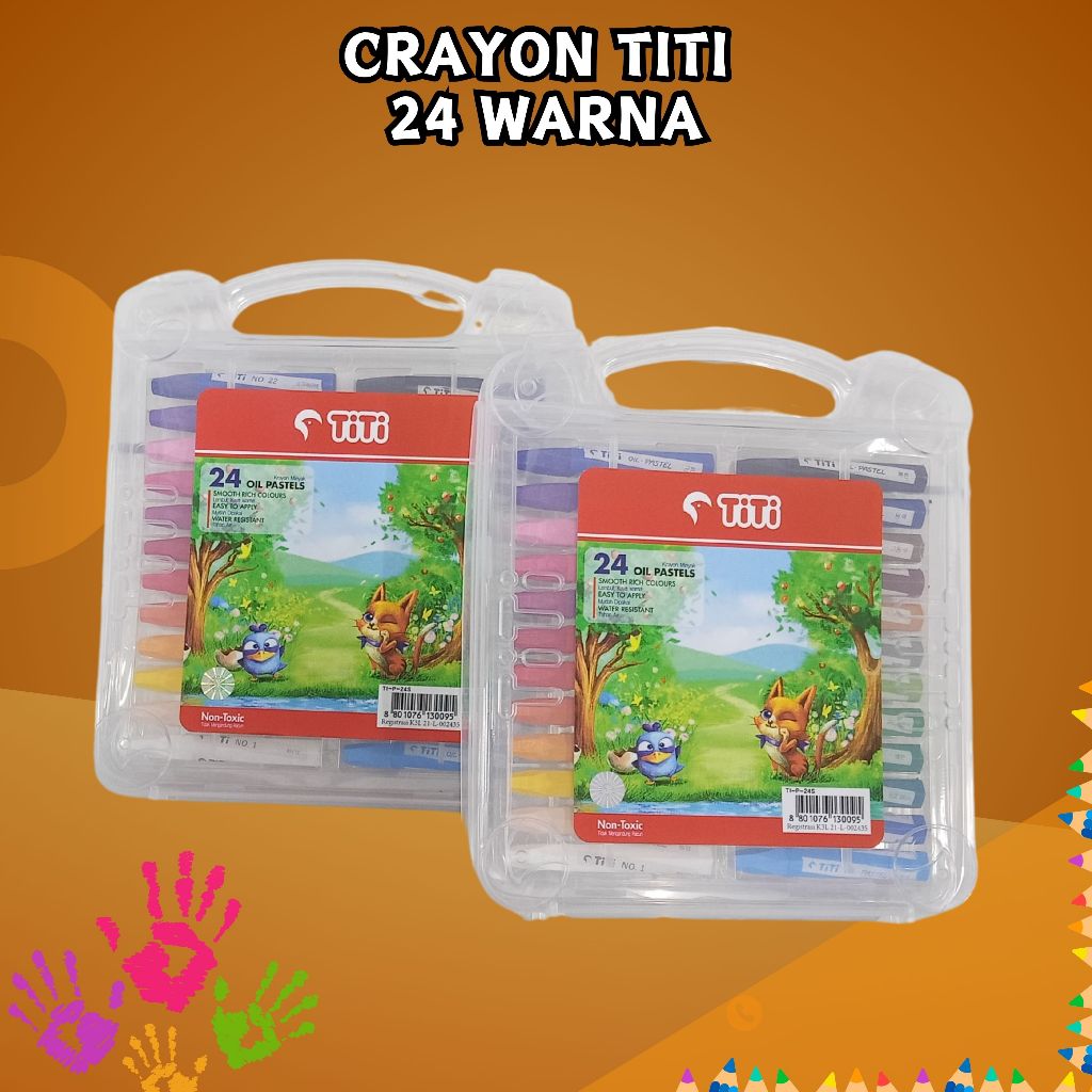 Titi Crayon/Oil pastel 24 colors (1set) | Shopee Malaysia