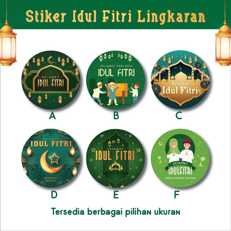 Eid UL FITRI STICKERS MIL AIDIN GREETING CIRCLES HAMPERS GOODIE BAG ...