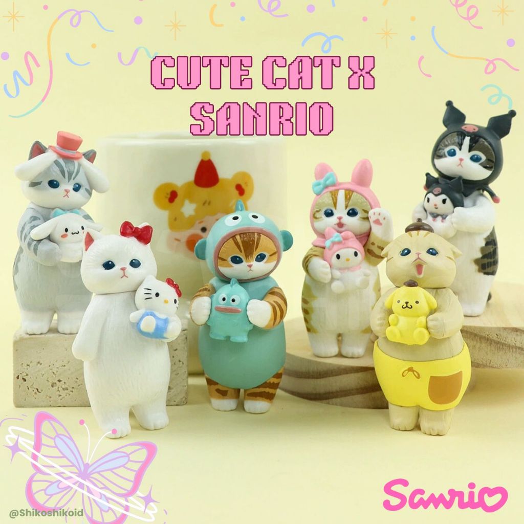 Fkgsan Cat Figure Costume Sanrio Action Figure Chibi Cat Hello Kitty ...