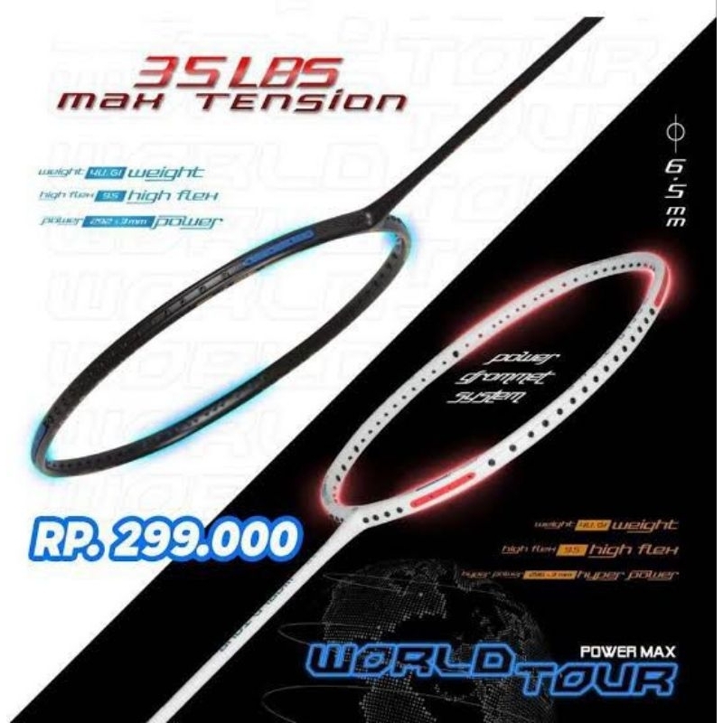 Original POWERMAX WORLD TOUR BADMINTON RACKET | Shopee Malaysia