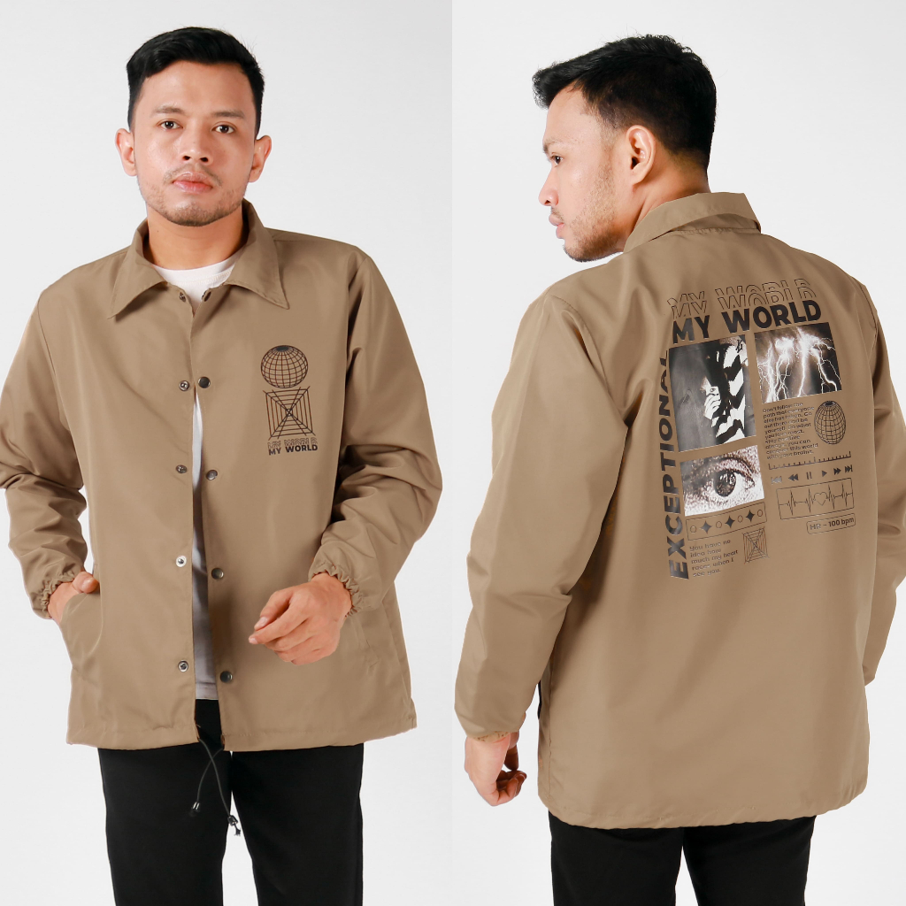 Windbreaker TASLAN WATERPROOF COACH JACKET FOR MEN AND WOMEN PLAIN ...