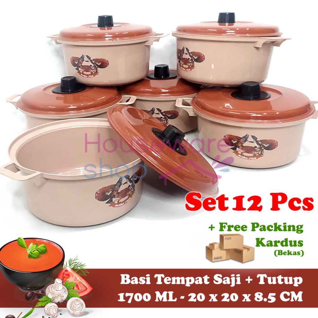 Classic Buffet Pan Bowl Set 12 pcs / Basi Multipurpose Classic Plastic ...