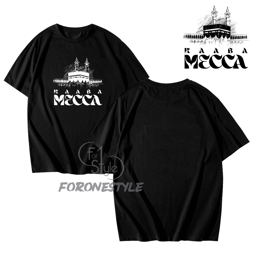Kaaba Mecca T-shirt - Kaaba Mecca T-shirt - Kaaba Mecca Motif Distro ...