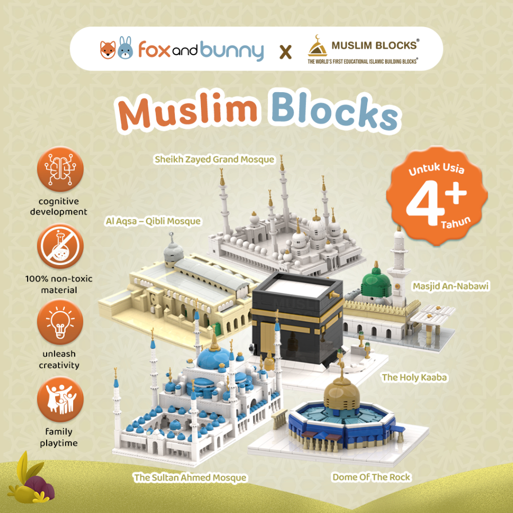 Foxandbunny x Muslim Blocks - Islamic Educational Building Blocks Toy ...