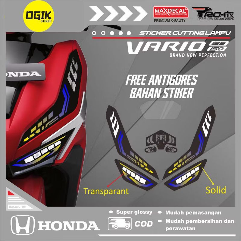 Honda vario light stickers, cutting stickers for various honda vario ...